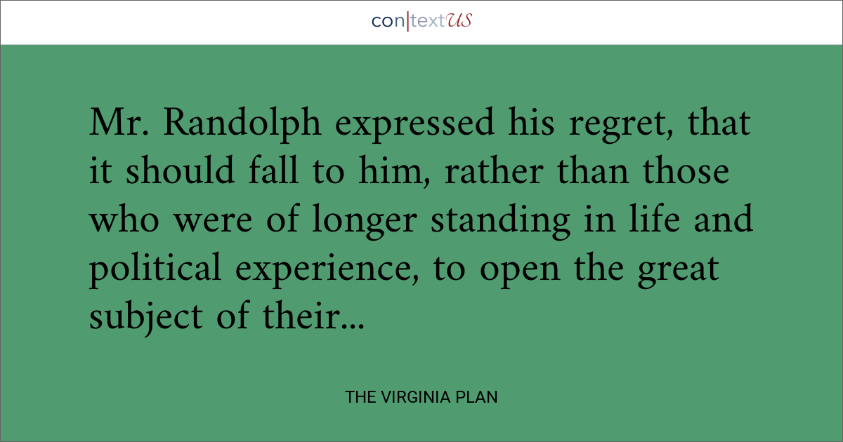 The Virginia Plan