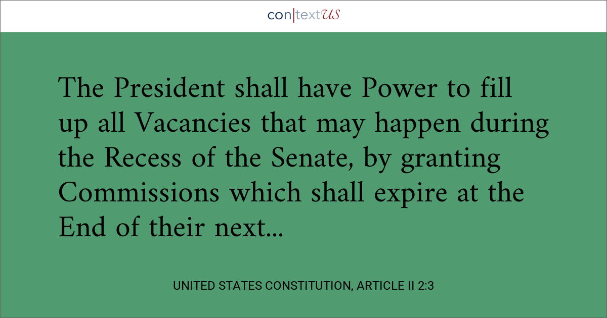 United States Constitution, Article II 2:3