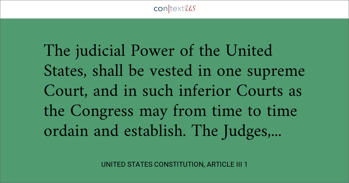 United States Constitution, Article III 1