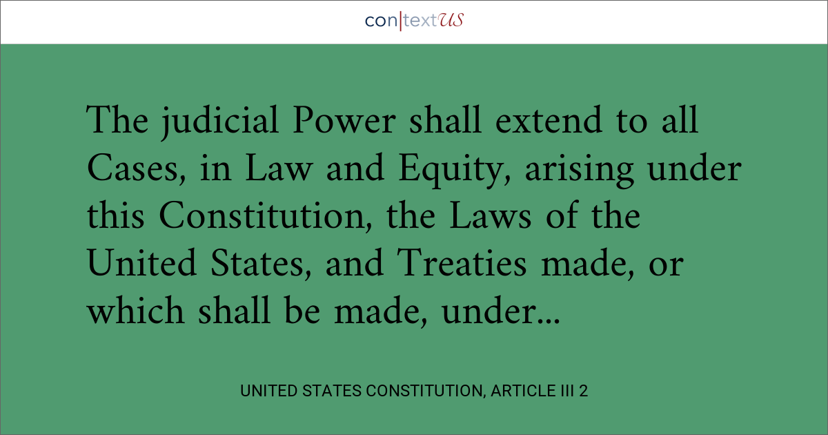 United States Constitution, Article III 2
